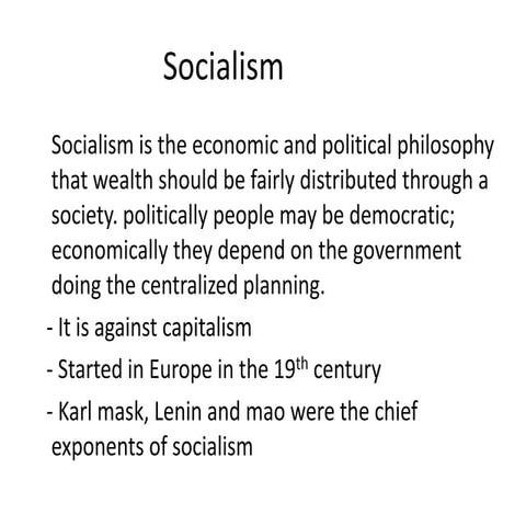 Socialism | PPTX