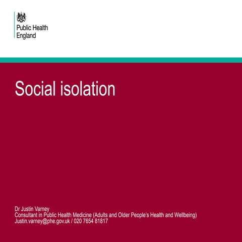 Social isolation | PPT
