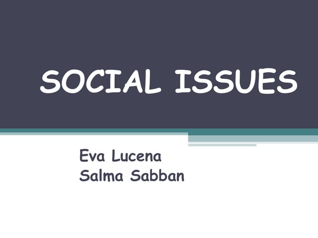 Social Evils - Presentation Slides - By Rehan Butt | PDF