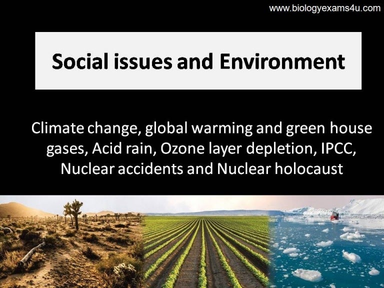 Social issues and the environment :Climate change, Global warming an…
