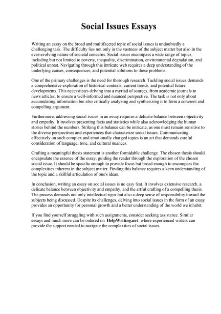 Essay About Social Issues.pdf
