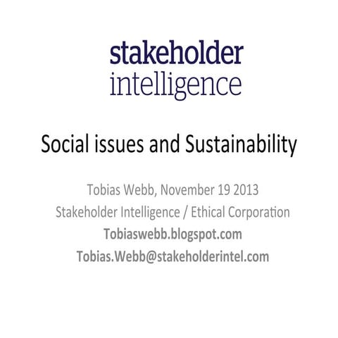 Social issues in business presentation | PDF