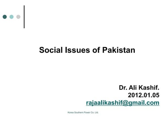 social issues of pakistan | PPT