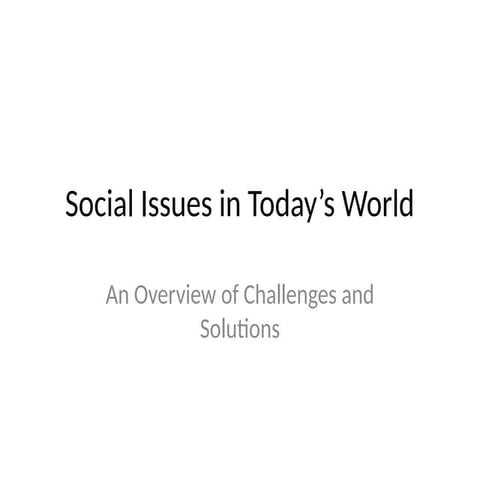 social issues class 10 cbse mandatory project | PPTX