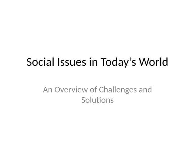 social issues class 10 cbse mandatory project | PPTX