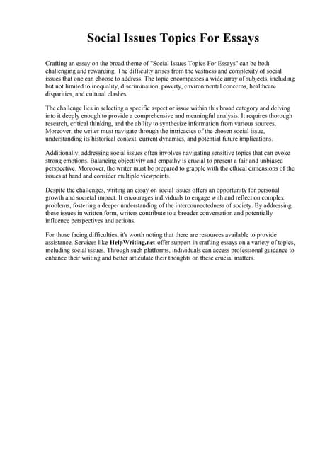 Essay On Social Issues.pdf