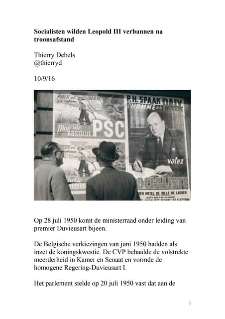 Koning Filip tussen hamer en aambeeld | PDF