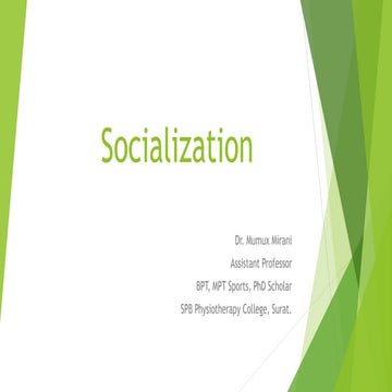 Socialization in sociology ppt by Dr. Mumux | PPTX
