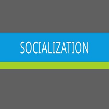 functions of socialization in the society | PPTX