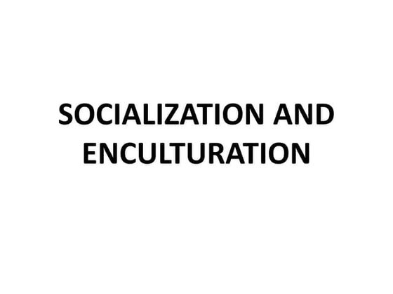 Socialization | PPT