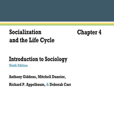 Vermette - PP - Chapter 4 - Socialization and the life cycle | PPT ...