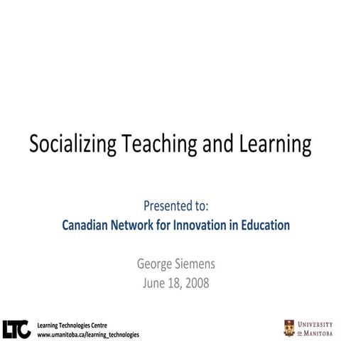 Socializing Teaching And Learning | PPT | Education