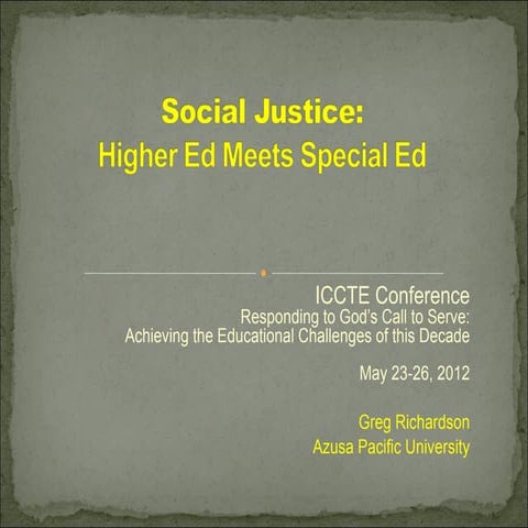 Social justice he meets sped | PPT