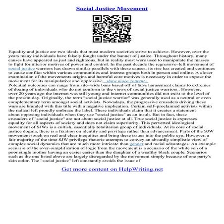 Social Justice Essays | PDF