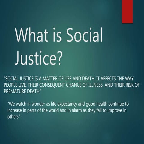 Social justice CNUR 100 | PPTX