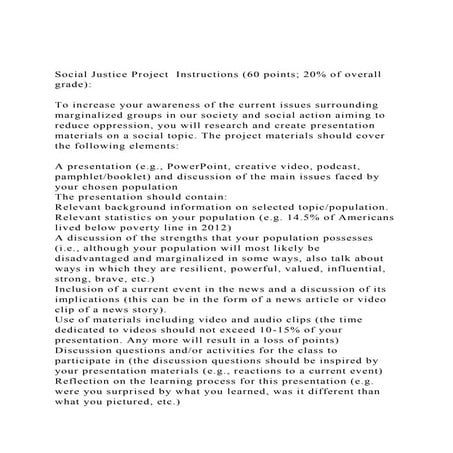 Social Justice Action Project ProposalPurpose This assign.docx