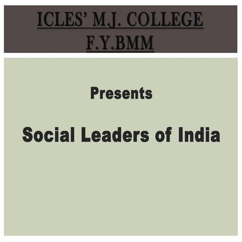 Two Indian Social leaders | PPTX