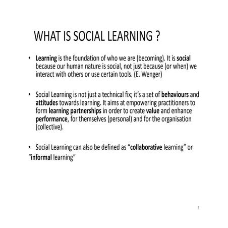 Social learning networks | PPT
