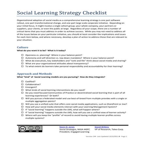 Social learning strategy checklist | DOCX