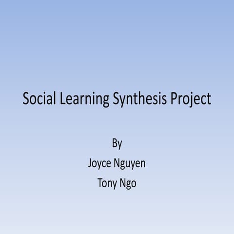 Social learning | PPTX