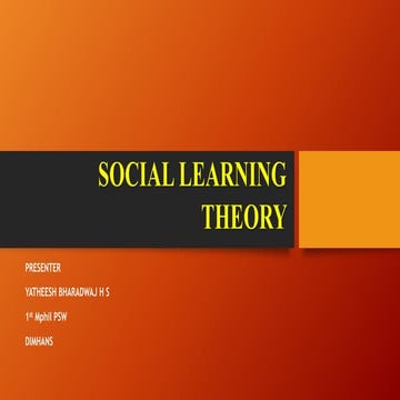 Albert bandura and social learning theory | PPTX