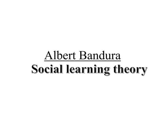 Social Learning Theory Ppt