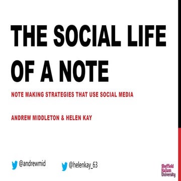 The Social Life of a Note | PPTX