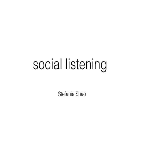 Social listening | PPT