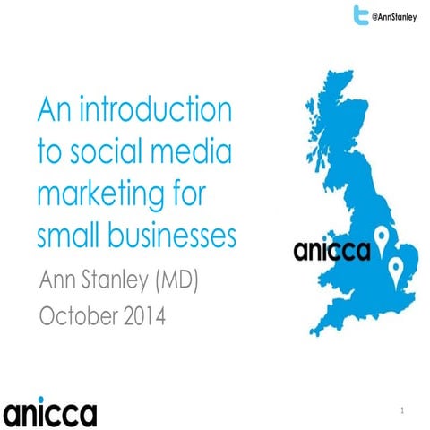 Introduction to Social Media Marketing for Business (presented at ...