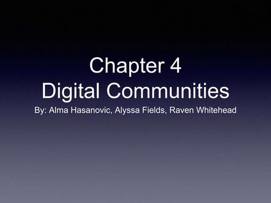 Elements of Community | PPT