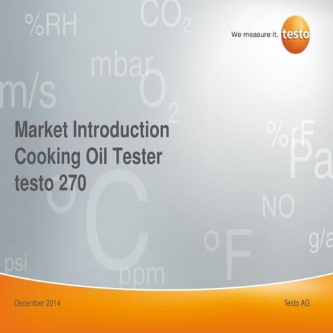 NEW Cooking Oil Tester testo 270 for Healthy Cooking Oil at all times | PPT