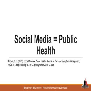 Social Media for Public Health Professionals | PPT