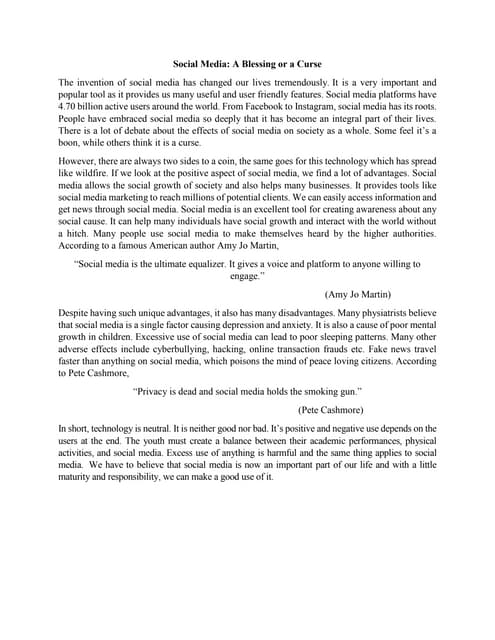 social media is a blessing or curse.docx