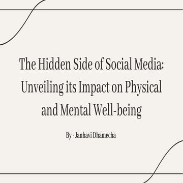 How social media impacts our physical or mental health | PDF