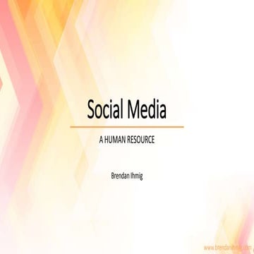 Social media - a human resource | PPTX