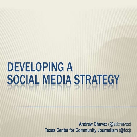 Social Media Overview for Community Journalists | PPTX