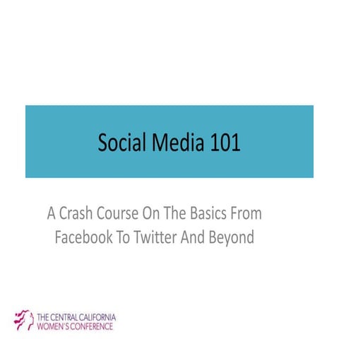 Social Media 101: A Crash Course On The Basics From Facebook To Twitter ...