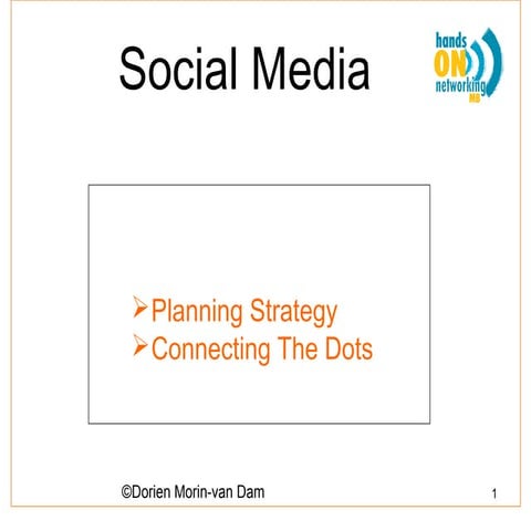 Social media 101 strategy and connecting the dots | PPT