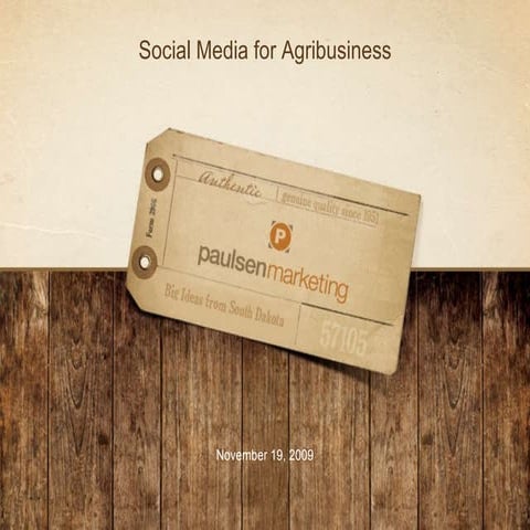 Agribusiness Social Media | PPT