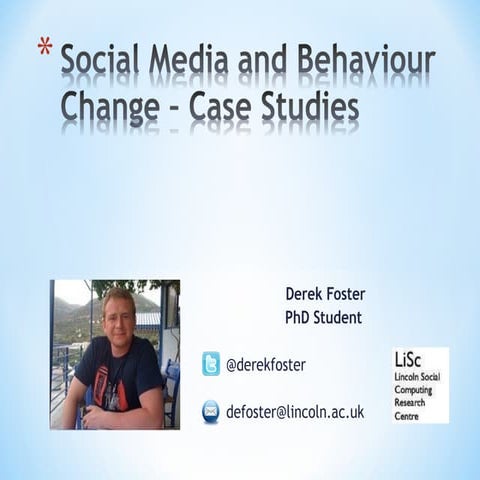 Social Media and Behaviour Change Case Studies | PPT