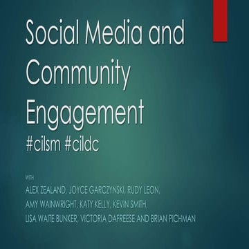 Social media and community engagement | PPTX