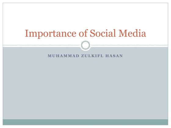 Social media powerpoint presentation | PPT