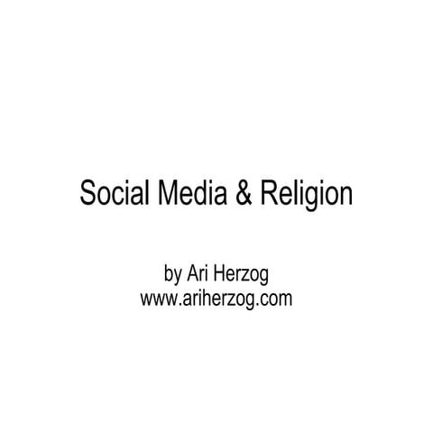 Social Media And Religion | PPT