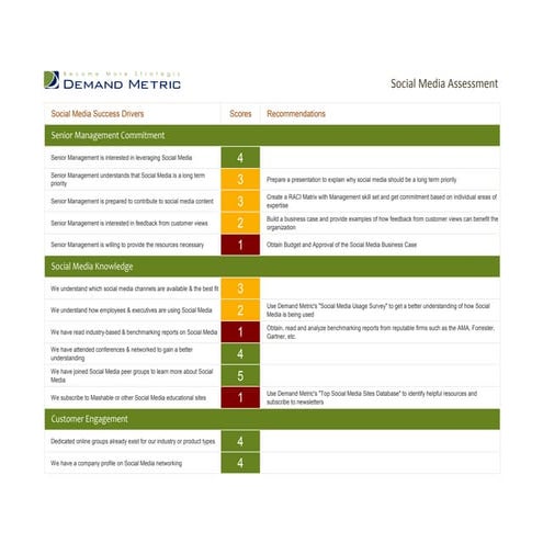 Social Media Assessment | PPT