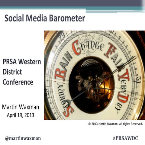 Social Media Barometer by Martin Waxman | PPT