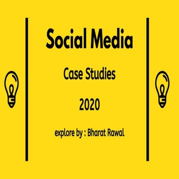 Social Media Case Studies 2020 | PDF