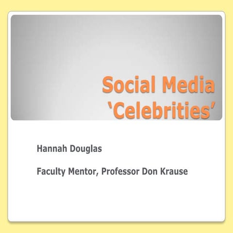 Social Media 'Celebrities' | PPT
