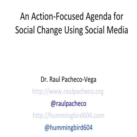 Social media Activism Tactics | PPTX