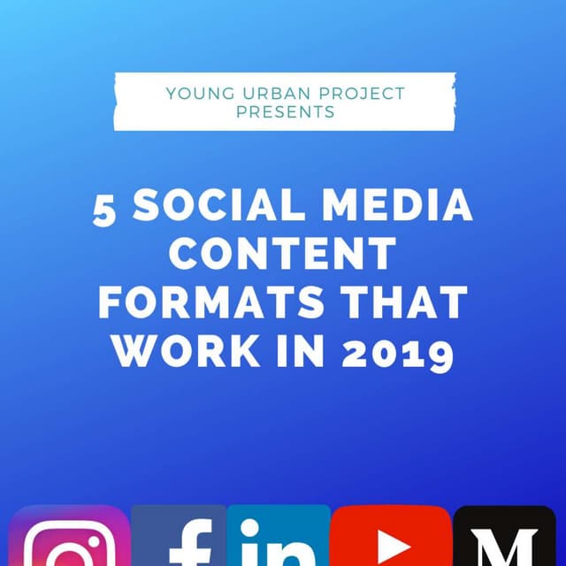 Content formats that will work on Social Media in 2020 | PDF