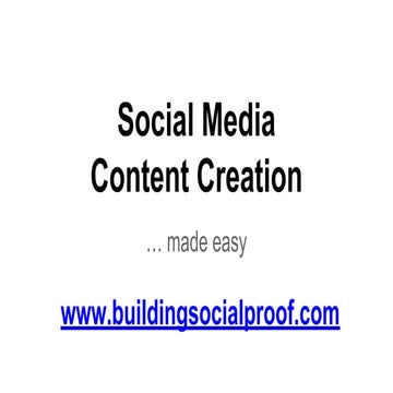 Social media content creation made easy | PDF | Social Networking ...